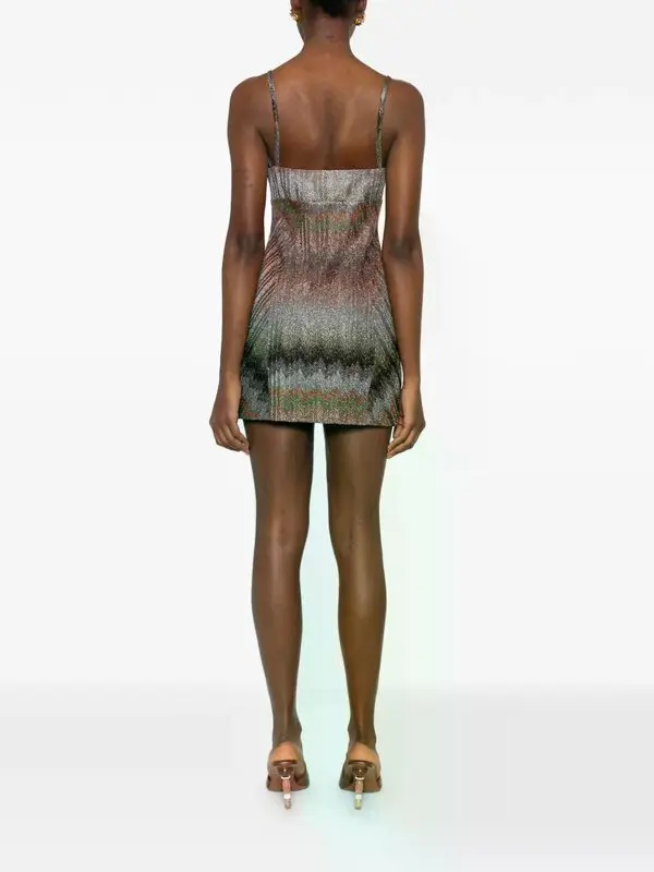 Missoni Sleeveless Chevron-pattern Mini Dress