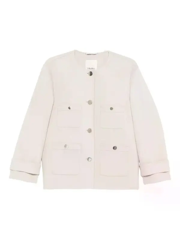 Max Mara Pocket Button Jacket - Neutrals