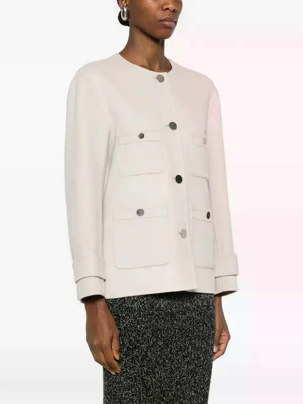 Max Mara Pocket Button Jacket - Neutrals