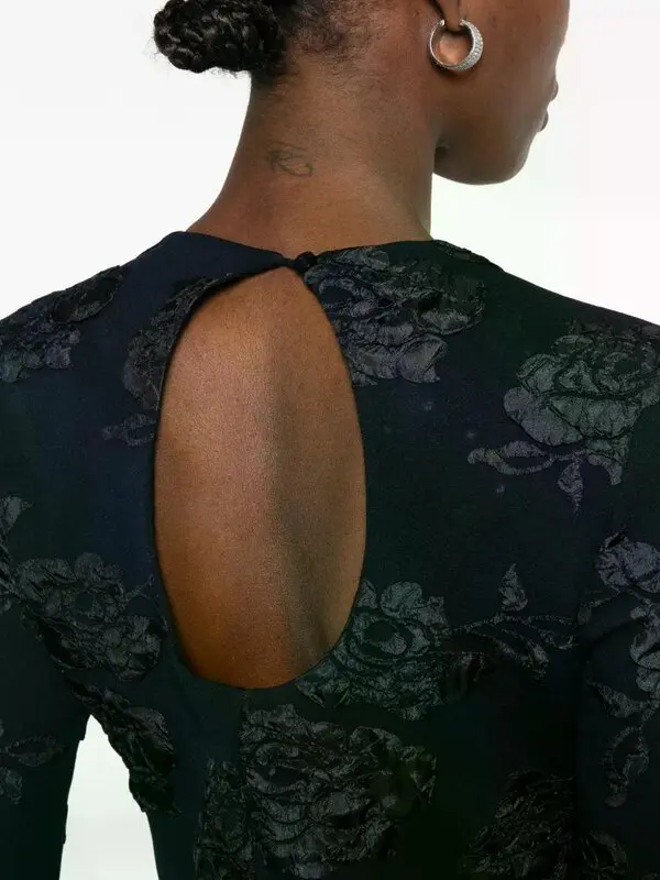 ROTATE BY BIRGER CHRISTENSEN Floral-motif Mini Dress - Blue