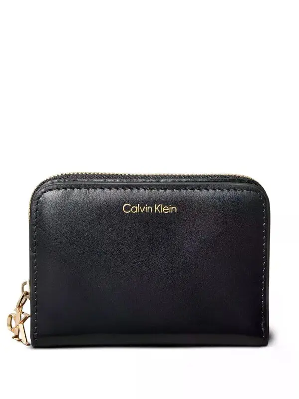 Calvin Klein Zip-fastening Leather Wallet - Black