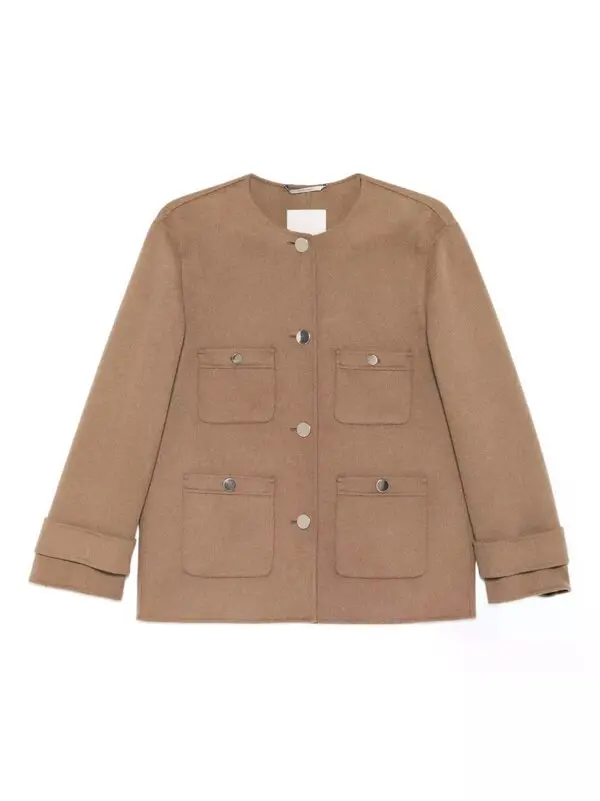 Max Mara Buttoned Pocket Jacket - Brown