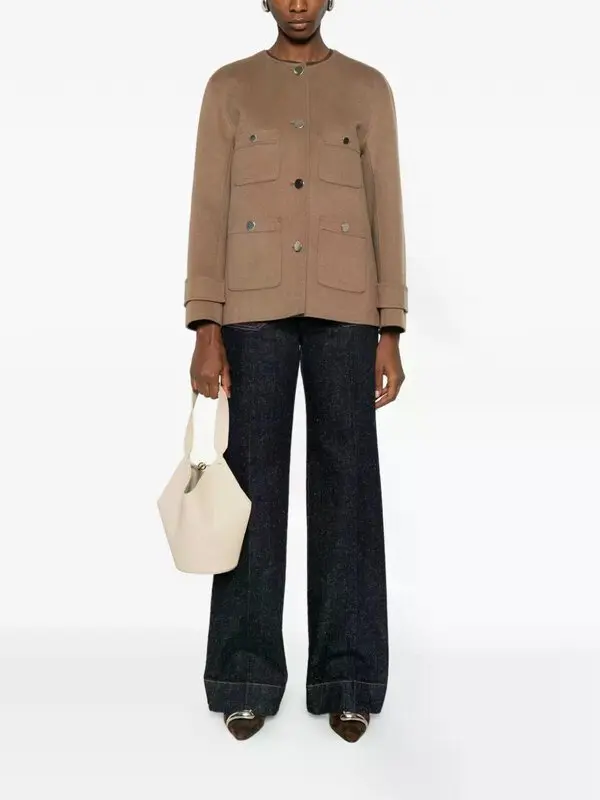 Max Mara Buttoned Pocket Jacket - Brown