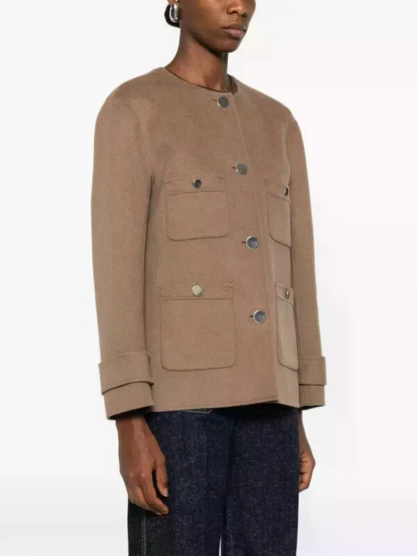 Max Mara Buttoned Pocket Jacket - Brown