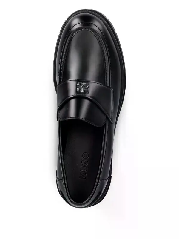 Hugo Logo Platform Loafers