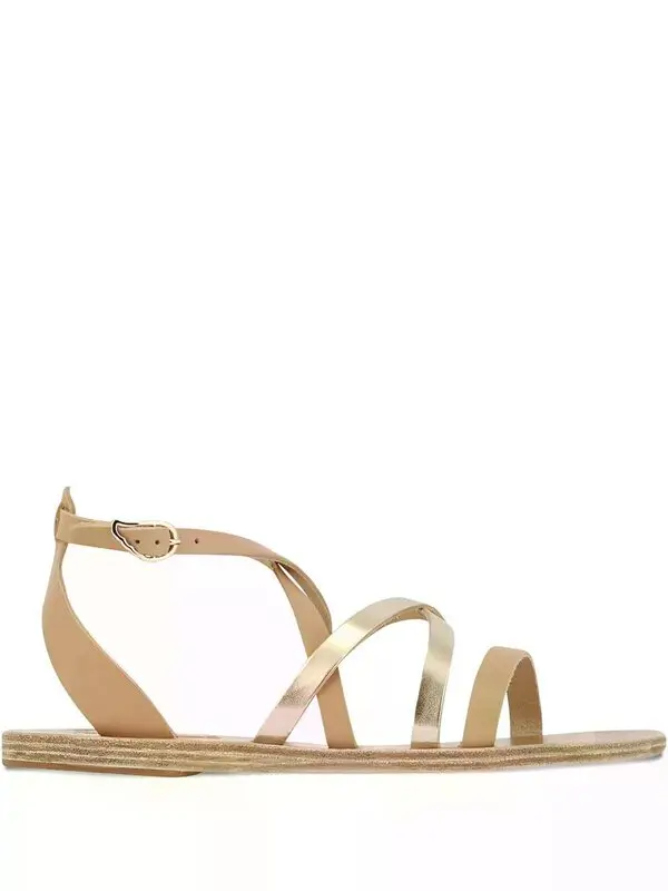 ANCIENT GREEK SANDALS Crossover Leather Sandals - Neutrals