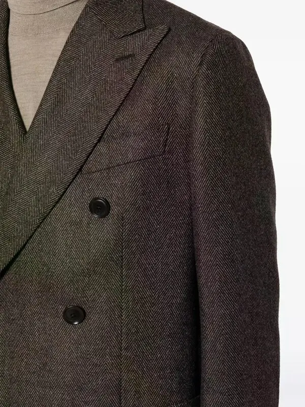Luciano Barbera Houndstooth-pattern Wool Coat