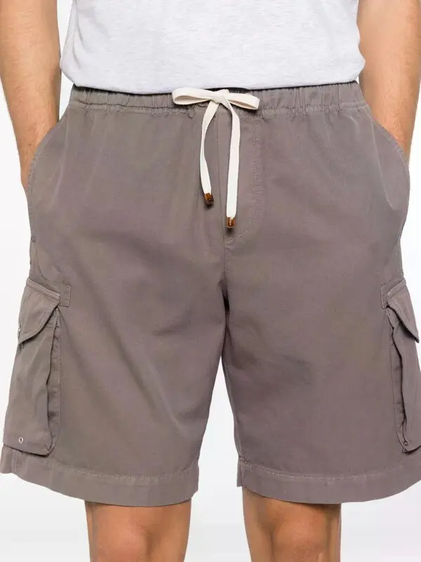 Brunello Cucinelli Cargo Shorts With Drawstring Fastening - Grey