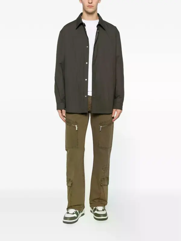 Off-White Embroidery Trousers With Zip-pocket