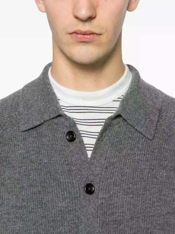 HOSIO Polo-collar Cardigan