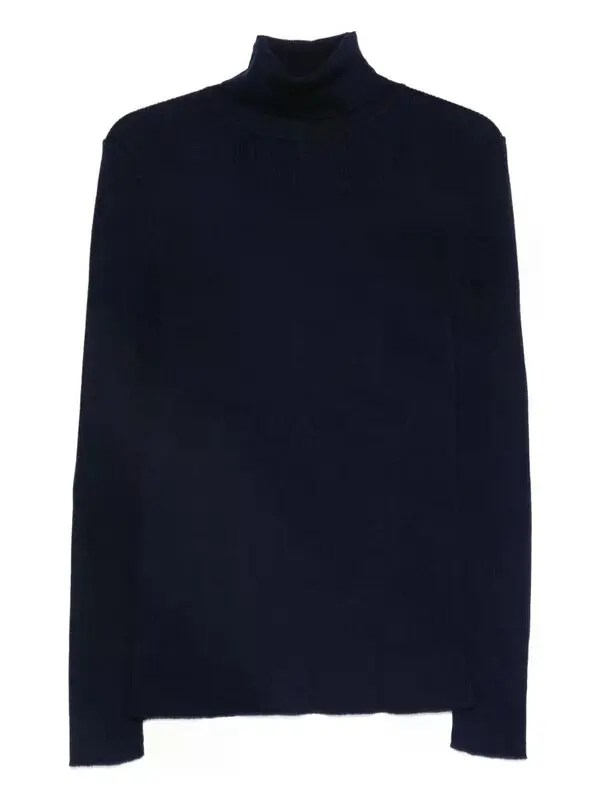 SUNFLOWER Ribbed Knit Roll-neck Sweater - Blue