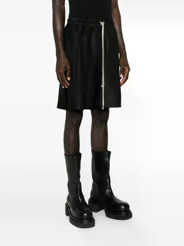 Rick Owens Boxers Drawstring Split Shorts - Black