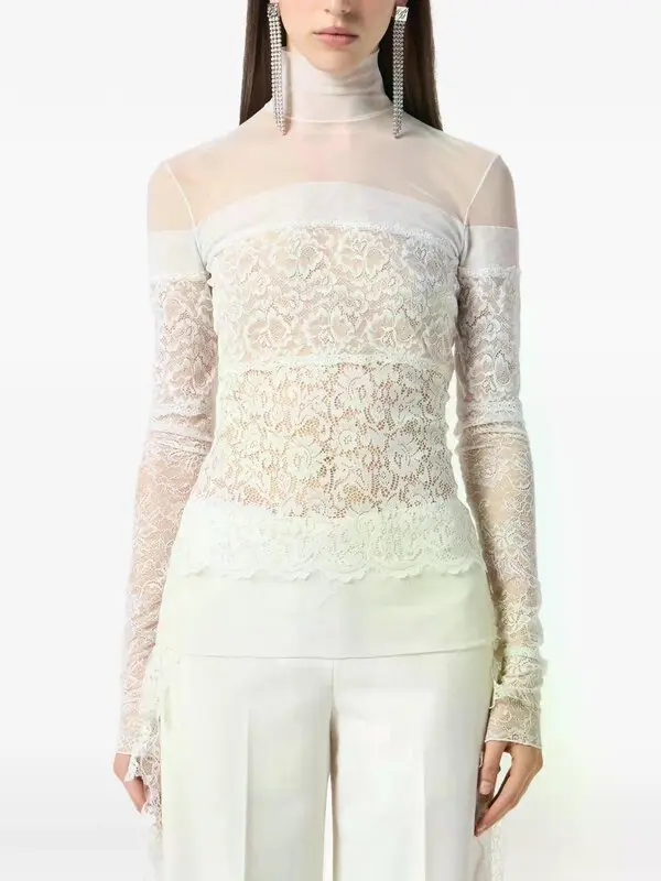 Blumarine Scalloped Lace Blouse