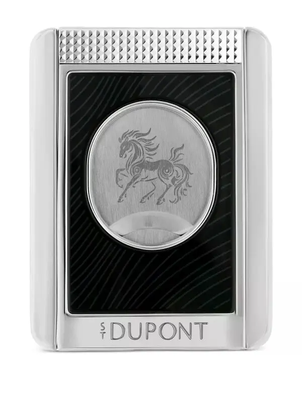 S.t. Dupont Horse Patterned Cigar Cutter - Black