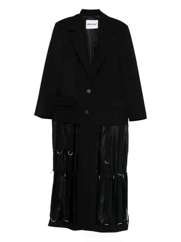 MEDEEA Paneled Coat With Ring Detail