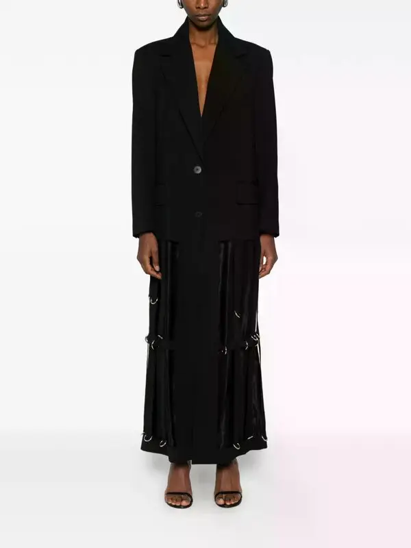 MEDEEA Paneled Coat With Ring Detail