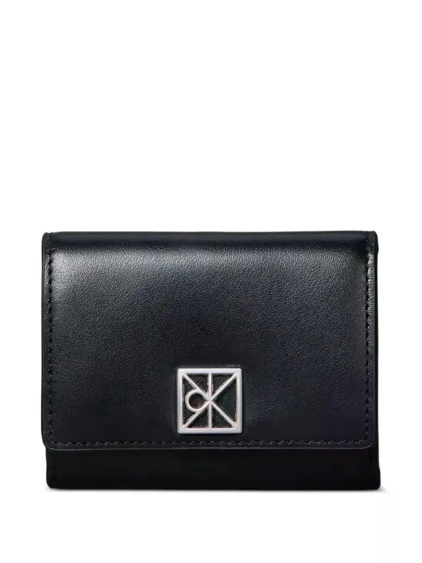 Calvin Klein Logo-detail Leather Wallet - Black