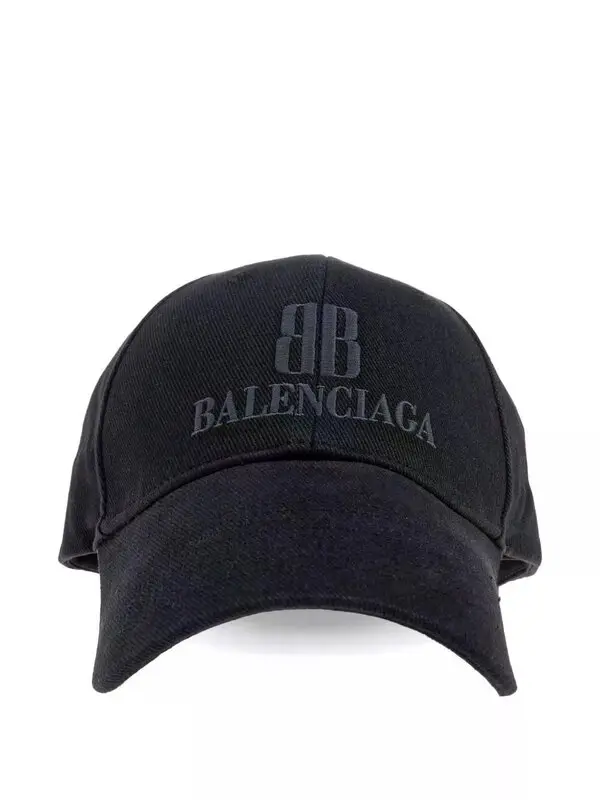 Balenciaga Logo-embroidered Baseball Cap - Black