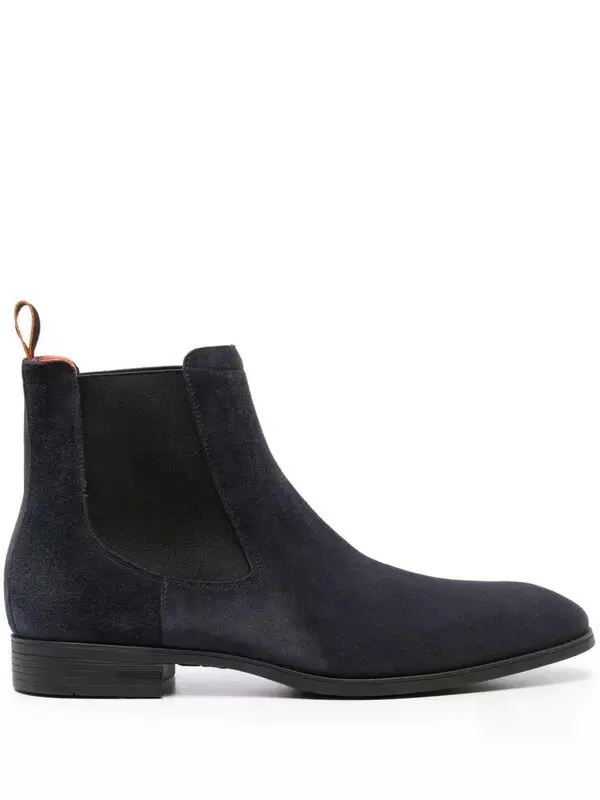 Santoni Suede Chelsea Boots - Blue