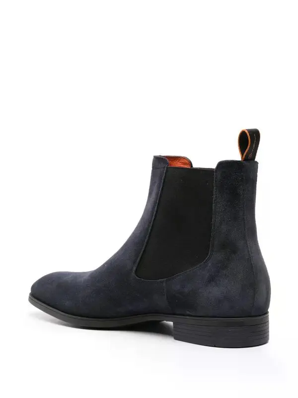 Santoni Suede Chelsea Boots - Blue