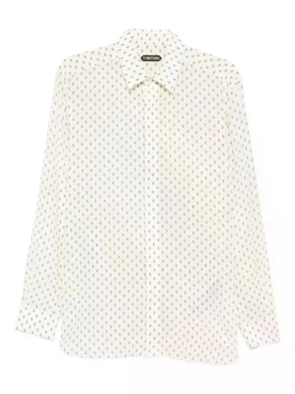 TOM FORD Paisley-print Shirt - White