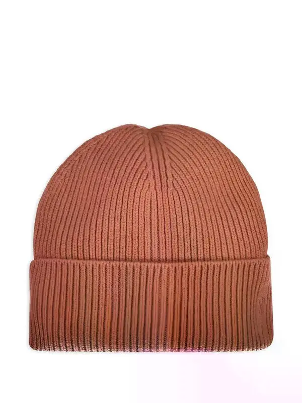 Gant Ribbed Wool Beanie - Brown