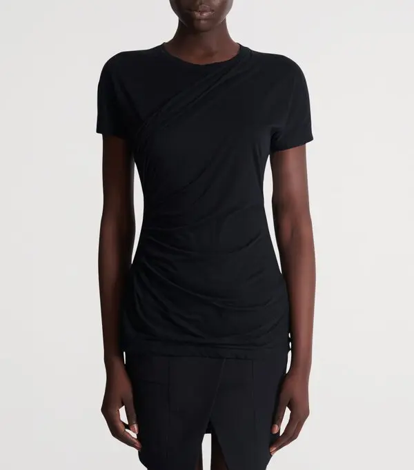 Balmain Cotton Draped T-shirt