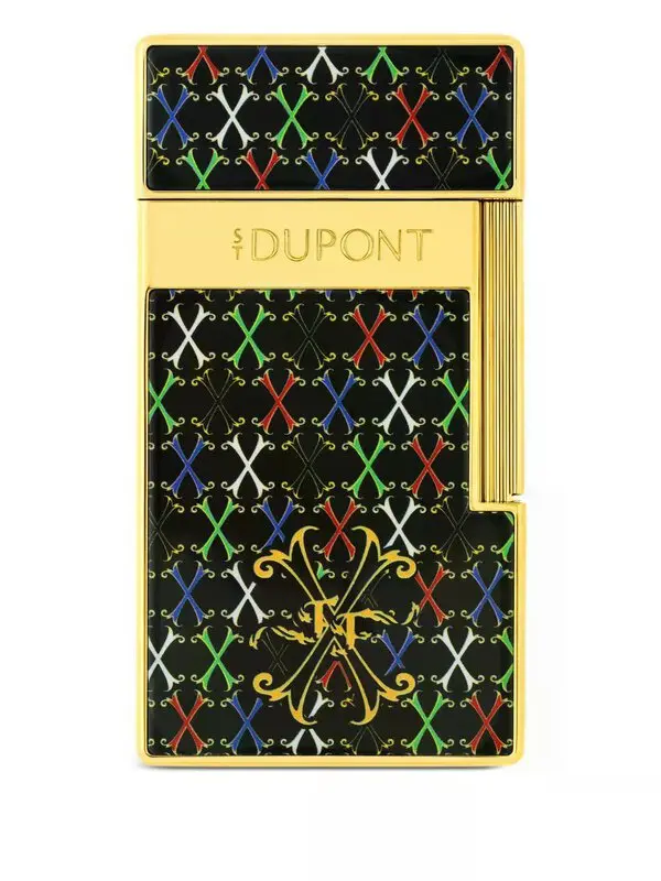 S.t. Dupont Biggy Patterned Lighter - Black