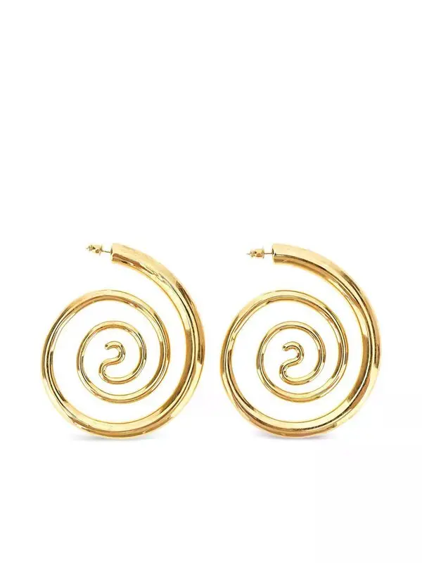 PANCONESI Spiral Serpent Hoop Earrings - Gold