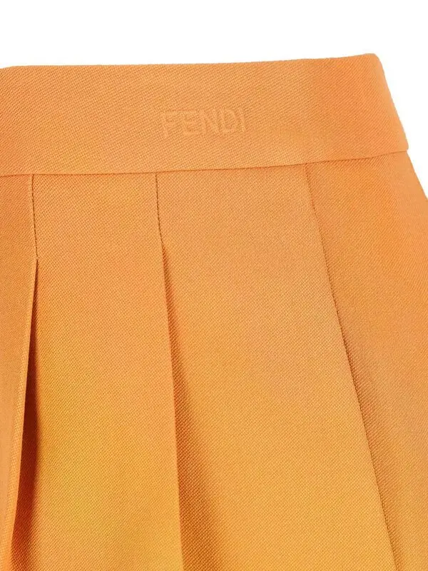 Fendi Tailored Double-pleat Shorts - Orange