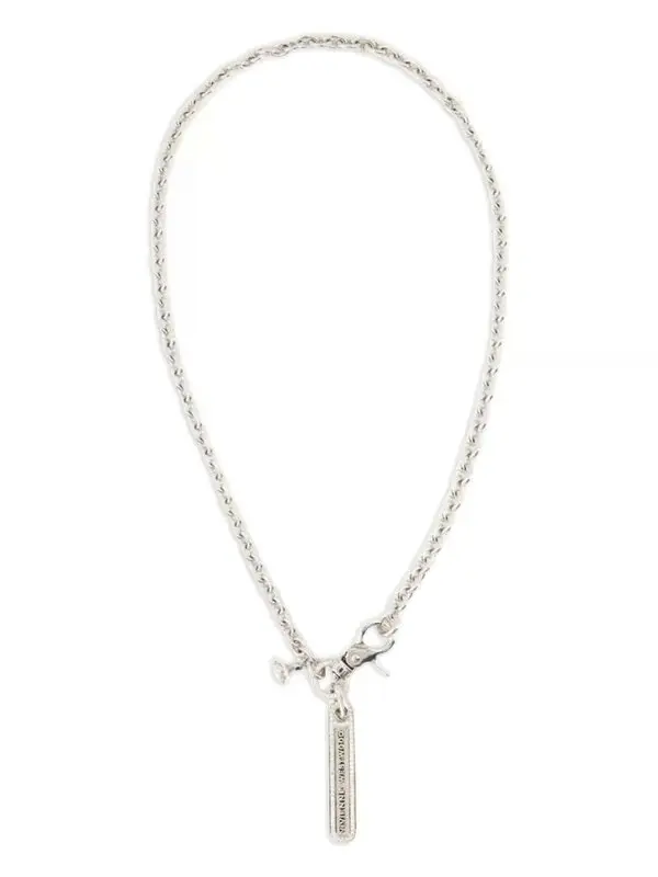 VIVIENNE WESTWOOD Logo Pendant Necklace - Silver