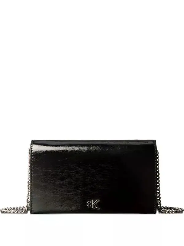 Calvin Klein Chain-strap Logo Wallet - Black