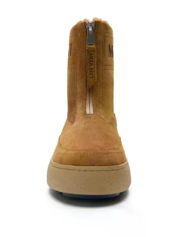 Moon Boot Zip-front Suede Boots - Brown