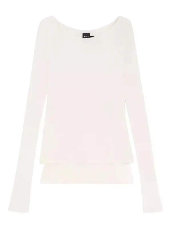 BOSS Long-sleeve Top - White