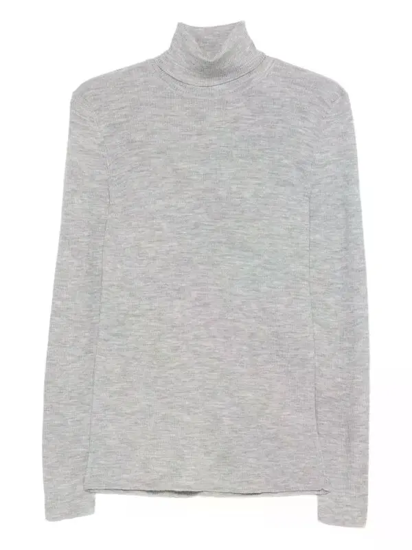 SUNFLOWER Roll-neck Long-sleeve Sweater - Grey