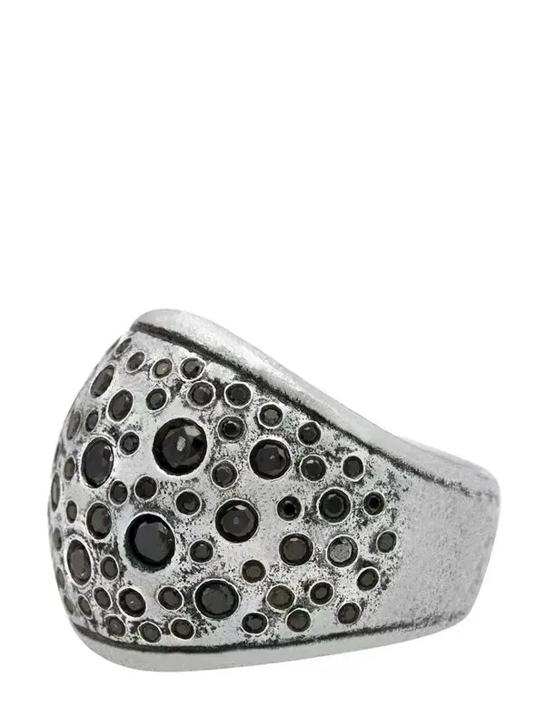 John Varvatos Stardust Black Diamond Wide Band Ring