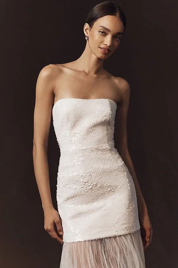 Shona Joy Weddings X Illusion Contrast Maxi Dress