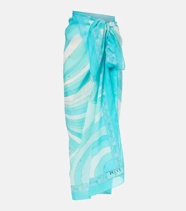 Emilio Pucci Iride Cotton Beach Cover-up - Blue