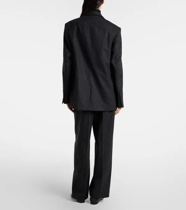 TOTEME Wool-blend Flannel Straight Pants