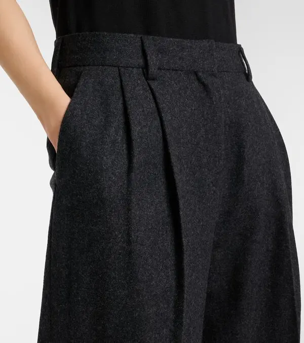 TOTEME Wool-blend Flannel Straight Pants
