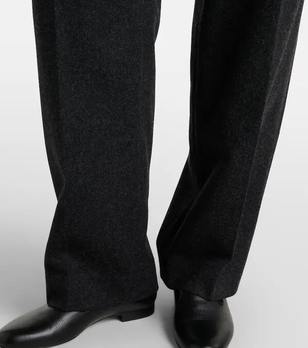 TOTEME Wool-blend Flannel Straight Pants