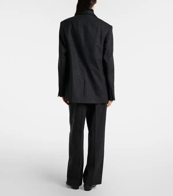 TOTEME Wool-blend Flannel Straight Pants