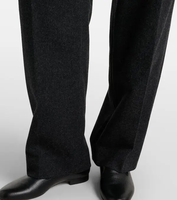 TOTEME Wool-blend Flannel Straight Pants