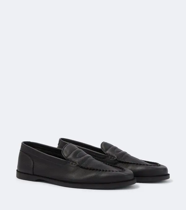 John Lobb Pace Leather Loafers - Black