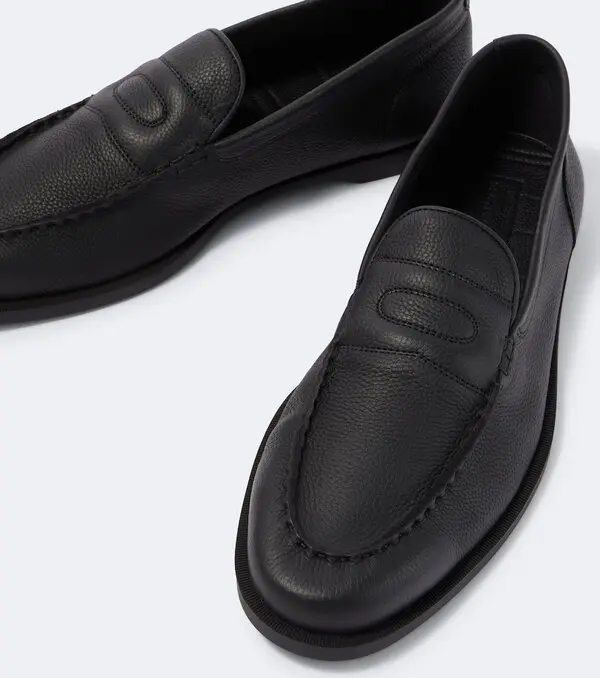 John Lobb Pace Leather Loafers - Black