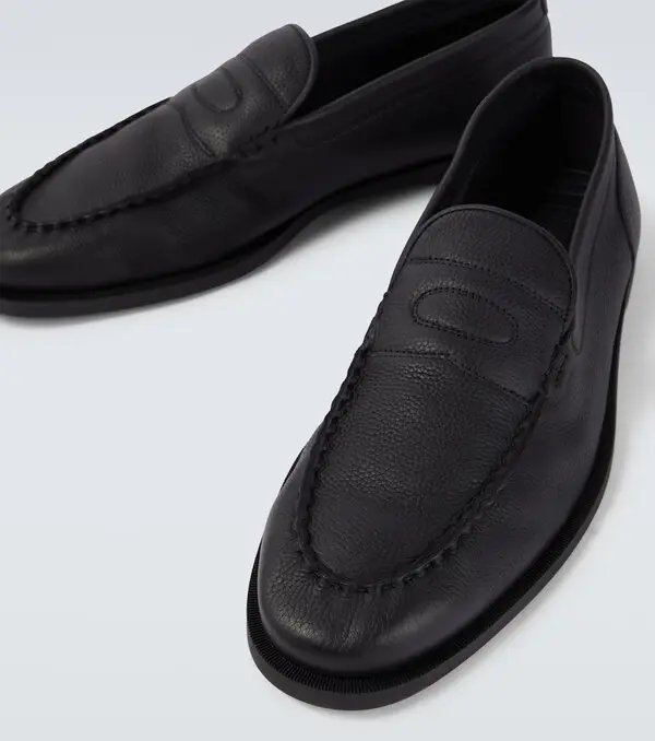 John Lobb Pace Leather Loafers - Black