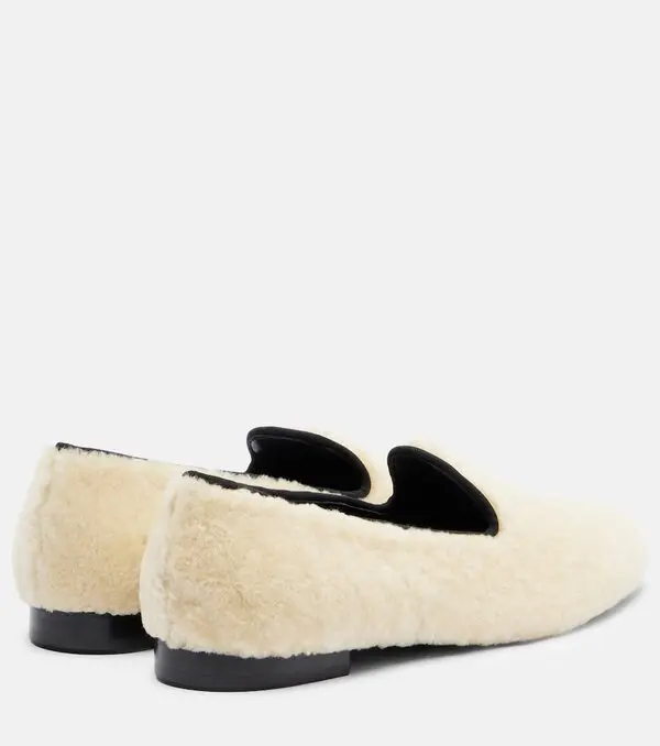 TOTEME Shearling Loafers - White