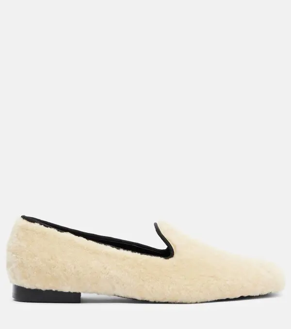 TOTEME Shearling Loafers - White
