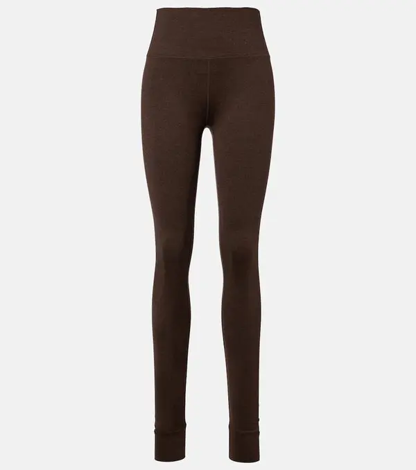 Varley Always Warm Jersey Stirrup Leggings - Brown