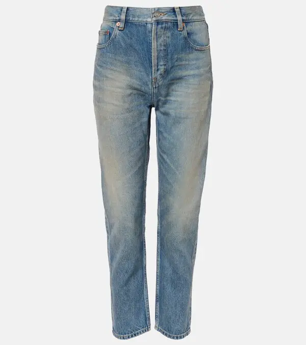 Saint Laurent 90s Cropped Slim Jeans